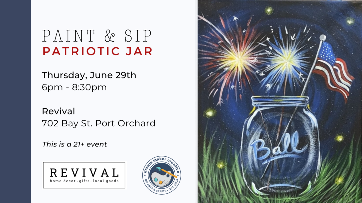 Paint & Sip - Patriotic Jar - Dream Maker Creative